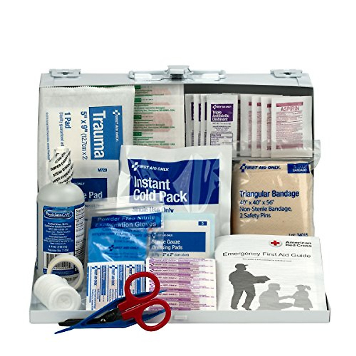First Aid Only 224-U/FAO 25-Person Emergency First Aid Kit for Home Renovation, Job Sites, and Construction Vehicles, 106 Pieces