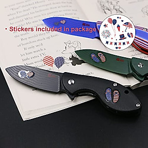 JIN G10 Folding Knife Kit, Liner Lock Pocket Knife for Starters Flipper Knife Making, G10 Blade Hanlde Knife Safety Learning Tool, Gift Knife, Black G10