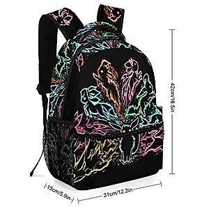 Hhsghhhd Anime Go Eev-ee Evolutions Backpack Versatile Stylish Multifunctional Anime Bag- for Work Leisure