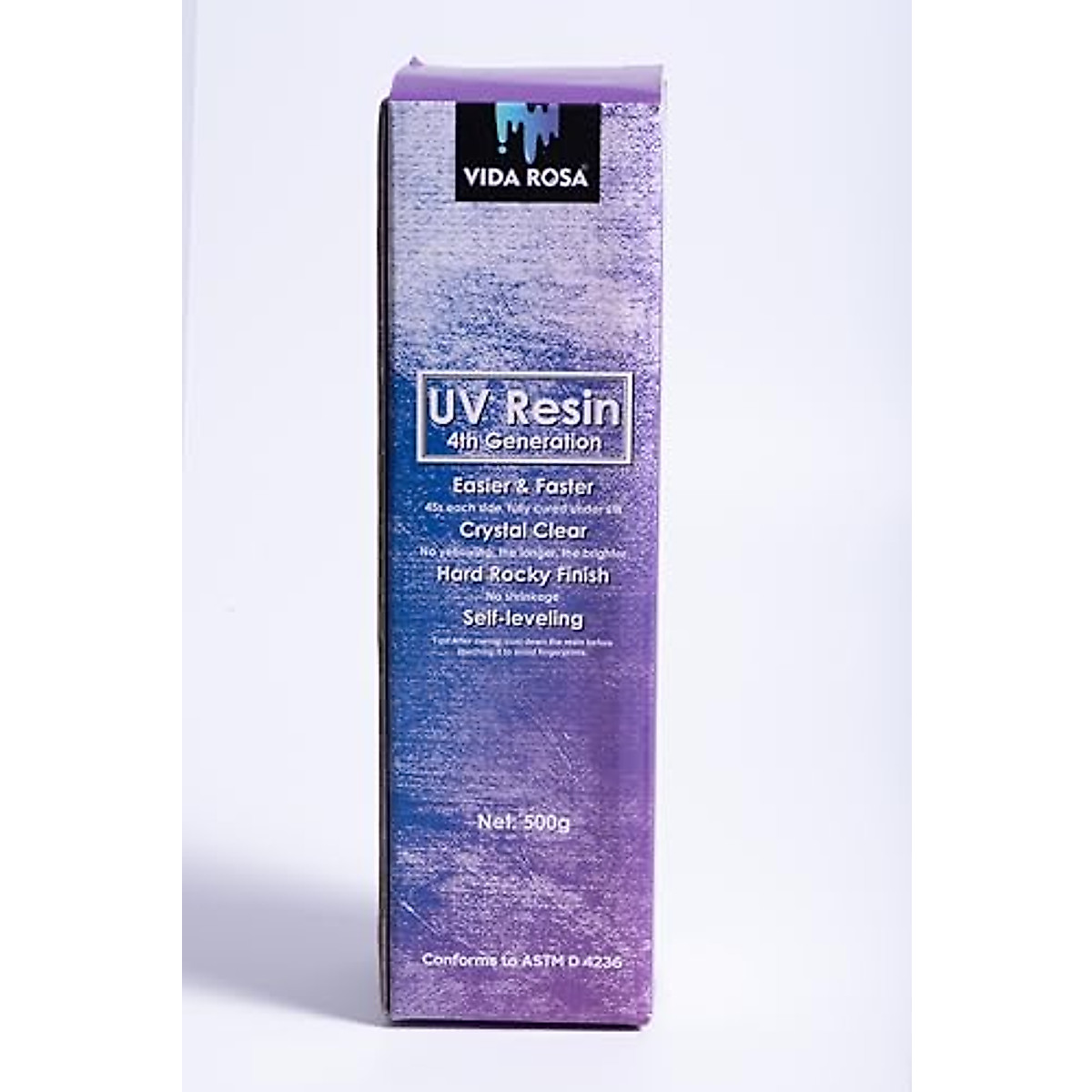 VidaRosa 500g UV Resin,Clear Hard Fastest Curing Epoxy Resin, Zero Yellowing Superb Transparency, Ultraviolet Solar Curing Resin Glue for Molds Jewelry Making Pendants Earrings Bracelets Crafts DIY