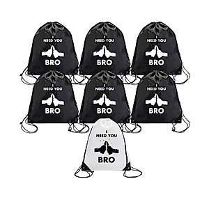 Snogisa 7 Pack groomsmen gift set,suit up, Will You Be My Groomsman,Proposal bags Party Favor Bags, Gift Bags for Groomsman Father's Birthday Anniversary Wedding Favor Bags, groomsmen present ideas (Black)