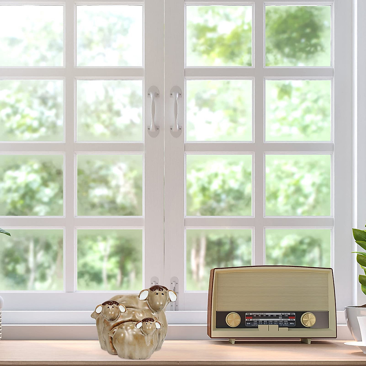 IMIKEYA Desk Topper Bee Mini 1 Set Sheep Decorative Ornaments Display Desktop Monochrome Glazed Porcelain Office Lotus Tealight Candle Holder Office Decor