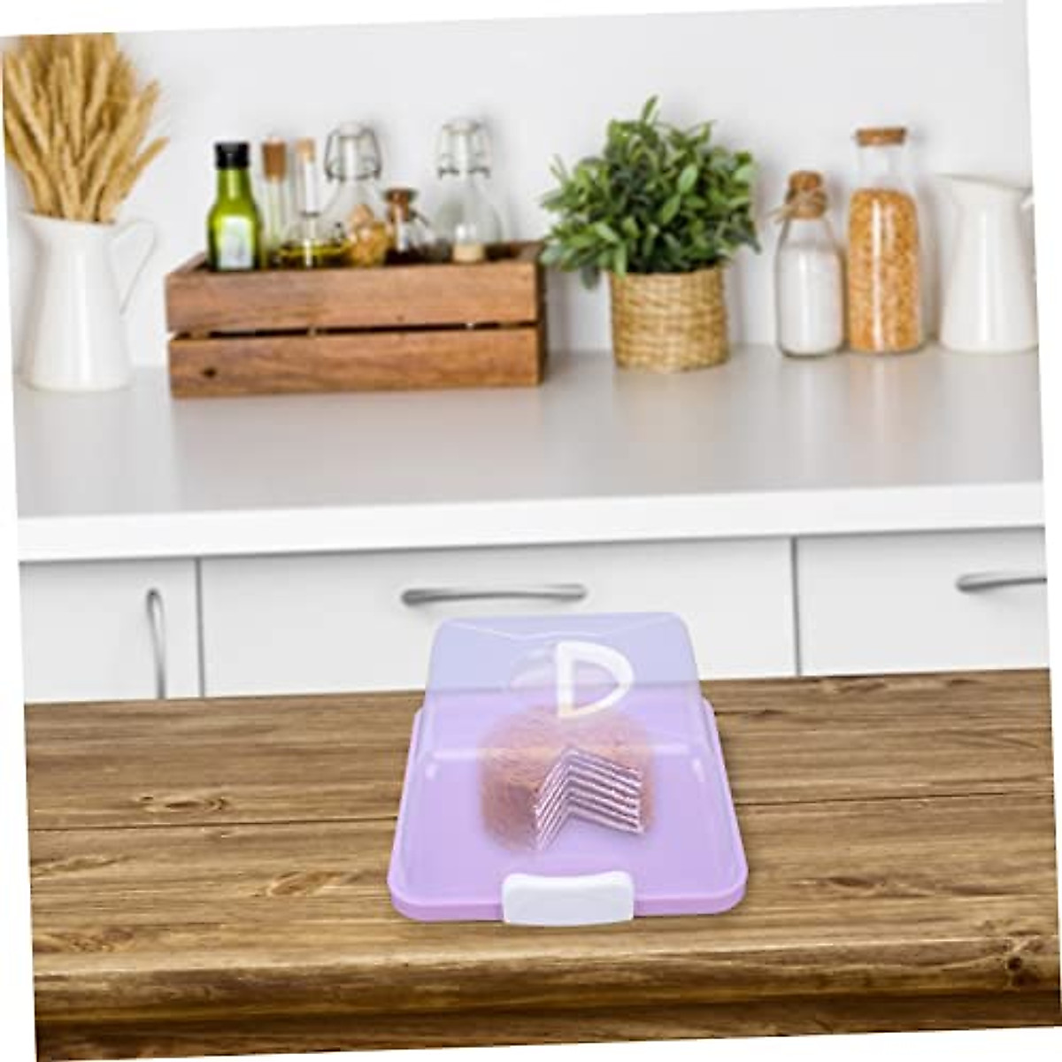 Alipis 1pc Box Packing Portable Cake Box Cheesecake Carrier Cupcake Mini Cake Boxes Treats Holder Pastry Carrier Cake Saver Baking Dessert Cake Box Reusable Cake Container Baking Cake Box