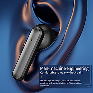 Intelligent Noise Reduction Headphones - Binaural Fingerprint Large Power Ultra-long Battery Life Standby & Hifi Stereo Sound Effect - Can Be Used As A Charging Bank - With Its Own Led Light (Black)