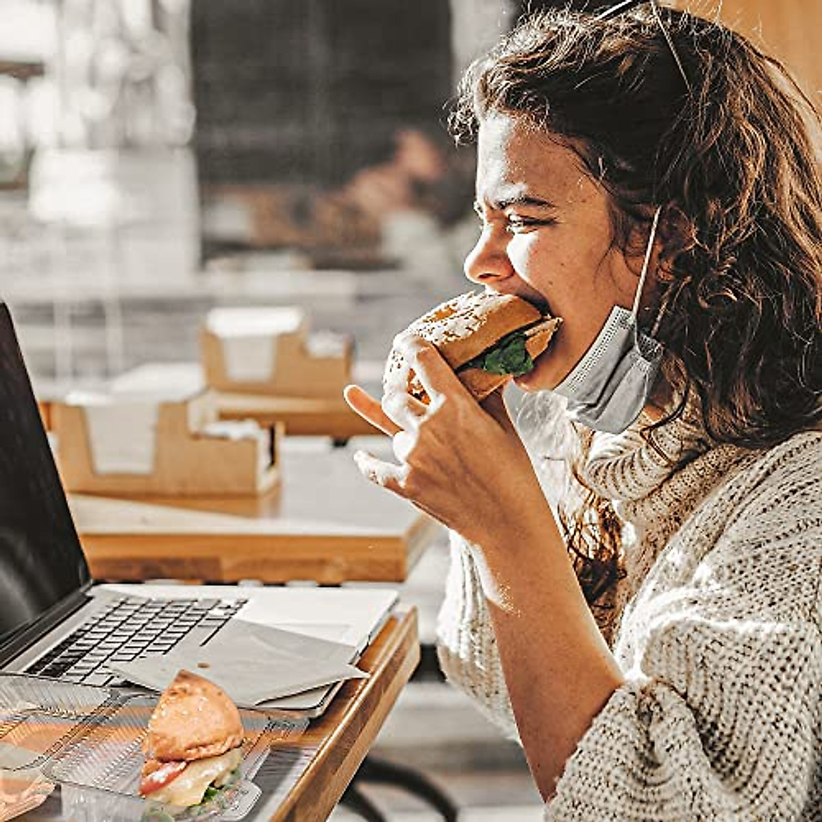 MT Products Disposable Sturdy Plastic Hinged Loaf Containers - Durable Medium Hoagie or Sandwich Container – Inside Dimensions of 8 in x 4 in x 3.85 in (Pack of 20) Made in The USA