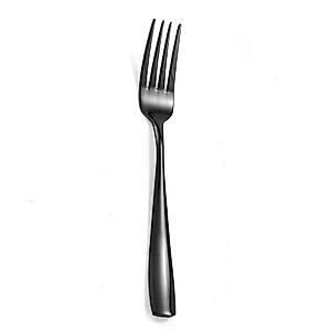 Eslite 12-Piece Black Stainless Steel Dinner Forks Cutlery Forks Set,8-Inches