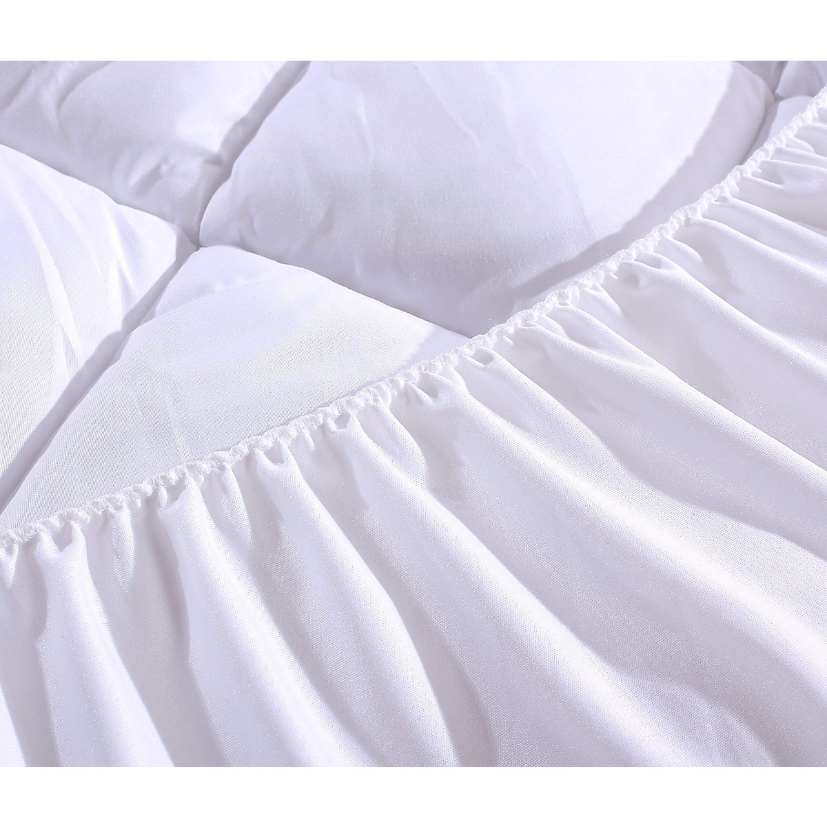 Premium Plus RV Camper Mattress Pad, Breathable, Quilted Mattress Topper, Deep Pocket, Stretch to Fit, Microfiber, Extra Plush, Compressed 15 oz Fill per sq yd, RV King 72 by 80 inch 18 inch Depth