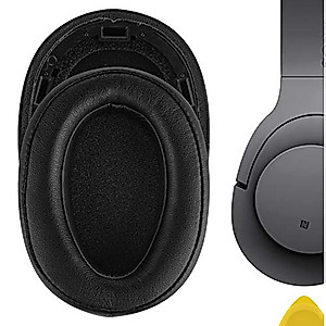 Geekria QuickFit Replacement Ear Pads for Sony MDR-100ABN WH-H900N Headphones Ear Cushions, Headset Earpads, Ear Cups Cover Repair Parts (Black)