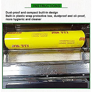 Hand Wrapping Machine Film Wrapper, Commercial Fresh Food Film Packer, Commercial Film Wrap for 45cm and below, Film Cutting Machine Adjustable Temperature 60-150 °C for Meat/Vegetables/Fruits for Hom