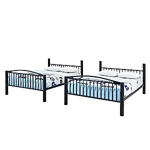 Powell Heavy Metal Bunk Bed, Full-Over-Full, Black