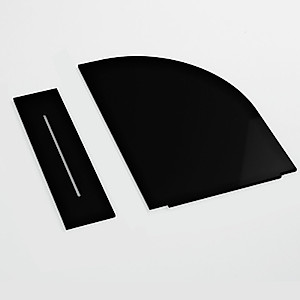 JINMURY 10 Pack Black Acrylic Half Arch Sign with Stand | 5x7 Inch Half Arch Acrylic Blank Sign and Base, DIY Wedding Table Numbers, Wedding Signage, Events& Parties