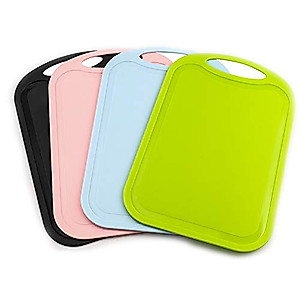 everd1487HH Nonslip Plastic Cutting Board Food Fruit Chopping Block Mat Kitchen Cook Supply with Hanging Hole Light Pink