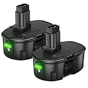 PDstation 【Upgraded to 6000mAh】 2Pack DC9096 DC9098 Battery Li-ion Replacement for Dewalt 18V Battery DC9098 DC9099 DE9039 DE9096 DE9098 DW9099 DW9098 Compatible with Dewalt 18V Tools