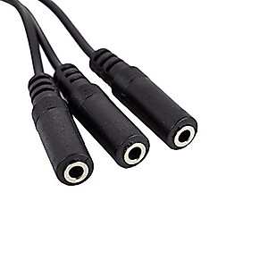 Ancable 3.5mm (1/8") TRS 1 Male to 3 Female 3-Way Stereo Splitter Audio Cable