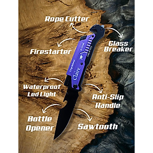 Home and Plan Personalized Engraved Pocket Knife Gift, Purple - Customized Pocket Knives Christmas Gifts for Men & Women with Velvet Pouch