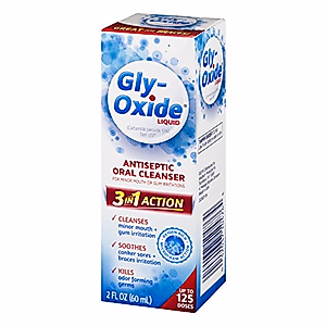 Gly-Oxide Alcohol-Free Antiseptic Mouth Sore Rinse, 2 oz, Packaging May Vary
