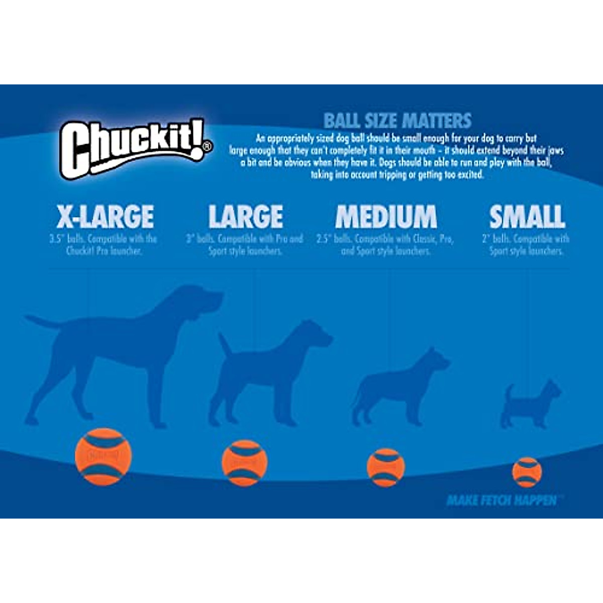 ChuckIt! Classic 26M Dog Ball Launcher, 26" Length, Includes Medium Ball (2.5") For Dogs 20-60 Pounds