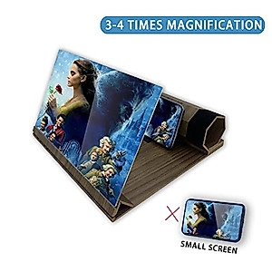 SUDOO 12 Inch Mobile Phone Screen Magnifier-3D Smartphone Expander for for Movies, Videos, and Gaming - Screen Amplifier Foldable Easy to Carry（25.5*22.7*1.2cm）
