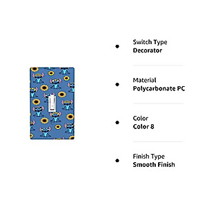 Cartoon 1-Gang Rocker Wall Plate Cover Cartoon Cute Mouse Decorative Light Switch Cover Cartoon Electrical Outlet Covers for Teens Boys Girls Kids Room Fun Novelty Gift Kitchen Accessories Decor