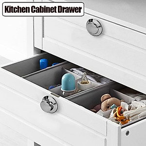 SyLabY 100 Pieces 20mm Mini Push Button Lock Chrome Cabinet Door Catch Keyless Cupboard Latch RV Drawer Locks for Motorhome Camper Caravan Home Yachts Furniture Hardware Accessories