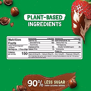 Pyure Hazelnut Spread with Cocoa 2 Net Carbs Keto Snack Gluten-Free, Peanut Free, Plant-Based Hazelnut Spread for Vegan Keto Friendly Food, 13 Ounce (Pack of 1)