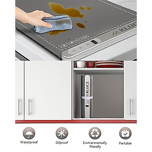 KLUCZ Electric Food Warming Mat Graphene Quickly Heating, 6 Adjustable Temperature and 6H Timer Function Warming Trays for Buffets Parties, Foldable Silicone Food Warmer Mat, Great Gift Choice