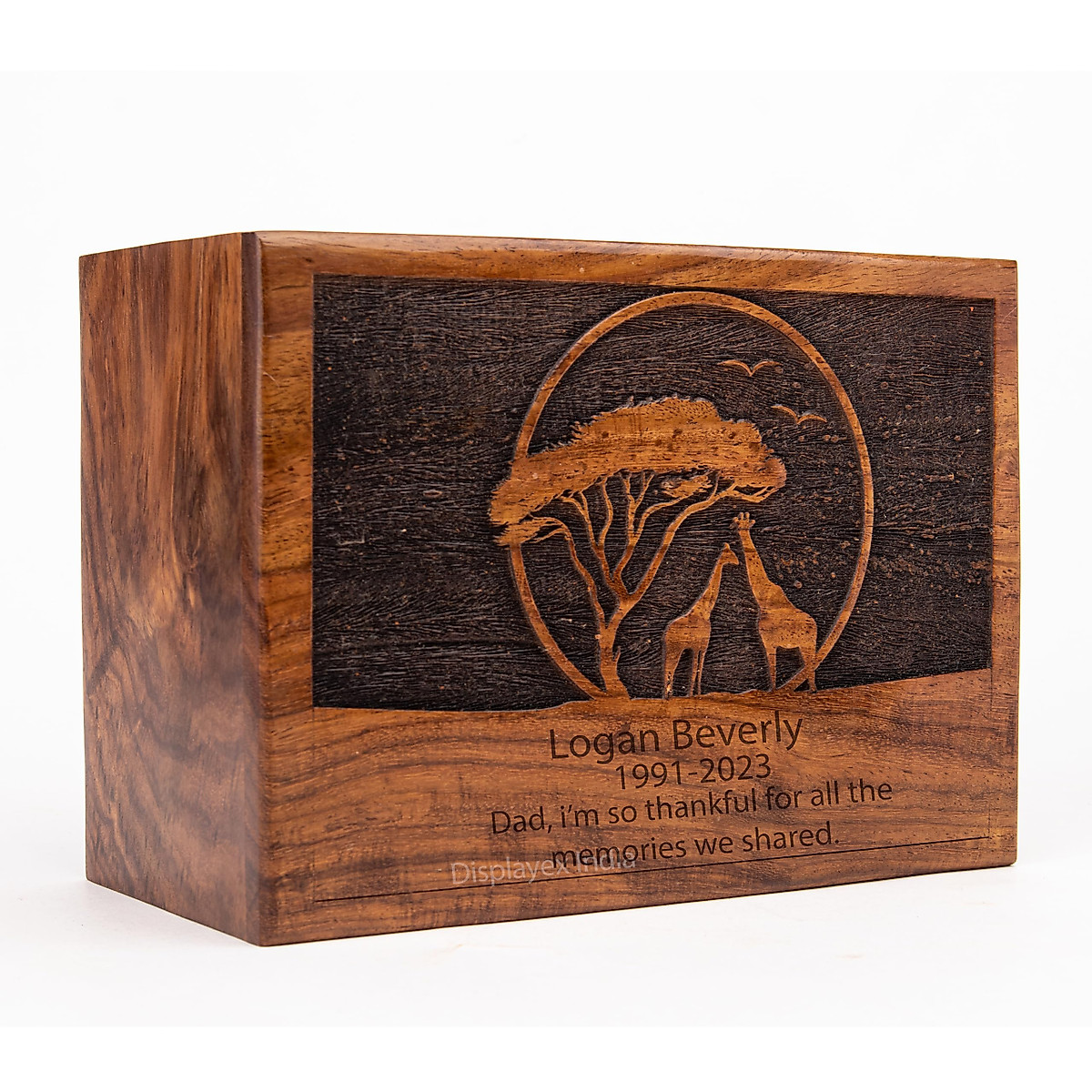 Displayex India Engraved Personalized Cremation Urn for Human Ashes - Pet Urns for Dogs Ashes, Urns for Human Ashes Adult Male Female Child, Urns for Human Ashes Dad Mom, Ashes Holder (210 lbs)