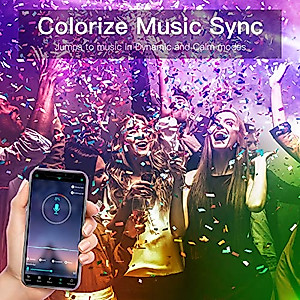 ZXMEAN Led Lights for Bedroom 50ft LED Strip Lights Music Sync Color Changing with Remote and App Control RGB LED Strip, LED Lights for Room Decor Home Party Decoration (2 Rolls of 25ft)