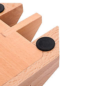 SINORHEMA Vertical Laptop Stand 2 Slots for Computer Desk Monitor Stand Double MacBook Holder and Dock Compatible with All MacBook Pro Air iPad Surfaces Beech