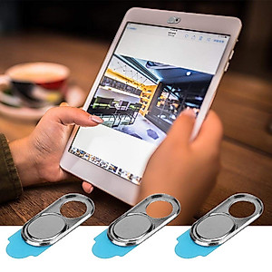 ♂Valentine's Day Present♂Leftwei Easy to Install Webcam Protect Sticker, Camera Protect Sticker, for Phone Smartphone Len(Silver)