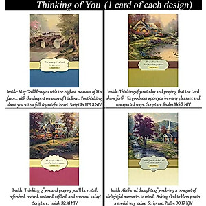 Thinking of You Cards (No Repeated Cards) 32 Design Christian / Religious Greeting Card Assortment ~ Scripture in every card