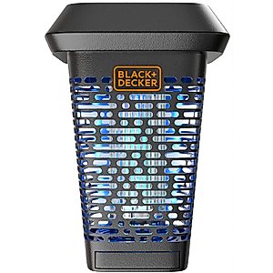 BLACK+DECKER Bug Zapper, Electric UV Insect Catcher & Killer for Flies, Mosquitoes, Gnats & Other Small to Large Flying Pests, 1 Acre Outdoor Coverage for Home, Deck, Garden, Patio, Camping & More