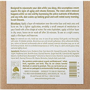 Eminence Blueberry Soy Night Recovery Cream, 2 Ounce