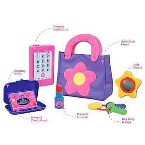 Nothing But Fun Toys Let's Pretend Play Purse Set Designed for Children Ages 2+ Years, Multi