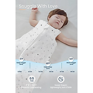 TotAha Toddler Sleep Sack, Unisex-Baby Breathable Wearable Blanket with 2-Way Safe Zippers, Buttery Soft Sleeveless Sleeping Bag,0.5 TOG Sleepsack 2T-4T, X-Large