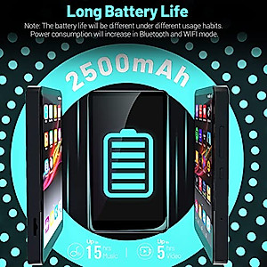 PECSU MP3 Player with Bluetooth and WiFi, 5" IPS Full Touch Screen Android Streaming MP4 MP3 Player with Spotify and Speaker Supports Custom APK Installation, Expandable up to 1TB