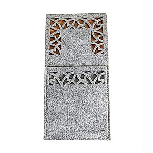 QXPDD Fabric Utensil Holders Silverware Cutlery Pouch Forks Bag Spoon Cover Decorative Table Supplies for Vintage Wedding Parties,Grey