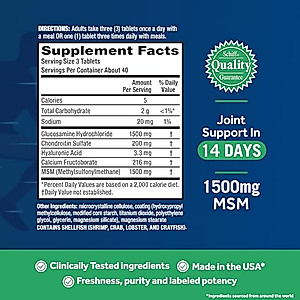 Move Free Advanced Glucosamine Chondroitin MSM Joint Support Supplement, Supports Mobility Comfort Strength Flexibility & Bone - 120 Tablets (40 servings)*
