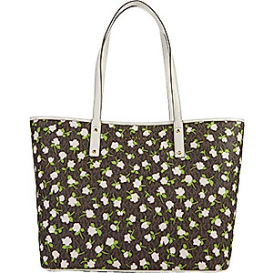 Michael Kors Carter Large Open Tote Brown Multi One Size