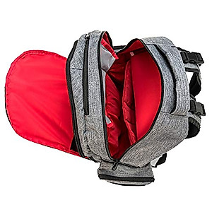 Diaper Tote Baby Nappy Messenger Bag Travel Purse For Mom & Dad w/Stroller Straps & Changing Pad Grey… (Tote)