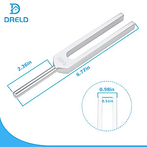 Tuning Fork, 528 Hz Tuning Fork with Silicone Hammer and Cleaning Cloth, Solfeggio Tuning Fork for DNA Repair Healing, Sound Healing, Sound Therapy, Vibration