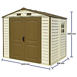 Duramax 30115 StoreAll Vinyl Storage Shed, Offwhite/Brown