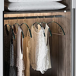 EYHLKM 5pcs Aluminum Alloy Wardrobe Space Saving Clothing Hanger Drying Sweater Shirt Storage Rack ( Color : Rose Gold )