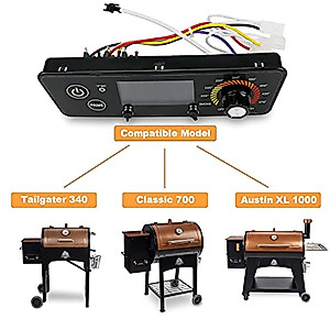 Upgraded Thermostat Kit Control Board Replacement for Pit boss Wood Pellet Grill Tailgater P7-340/Lexington P7-540/Classic P7-700/Austin XL P7-1000/440FBI Matte Black