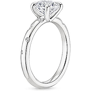 VINSON Princess Cut 2 Ct Moissanite with Platinum Plated Silver Engagement Ring for women (7)