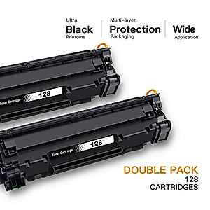 E-Z Ink (TM) Compatible Toner Cartridge Replacement for Canon 128 CRG128 3500B001AA to use with ImageClass D530 (Black, 2 Pack)