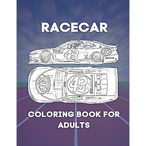 Racecar Coloring Book for Adults: Racing Cars Trucks Coloring pages for Adults,Boys and Car Lovers.