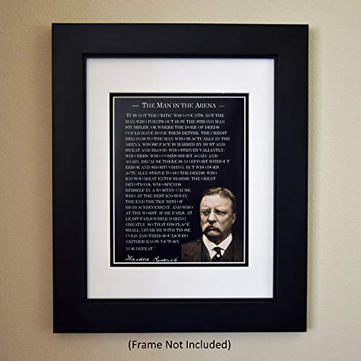 OUTWEST TRADING The Man in The Arena Speech Photo Print on Matte Photo Paper (11 x 14)