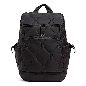 Vera Bradley Featherweight Commuter Backpack Travel Bag, Black