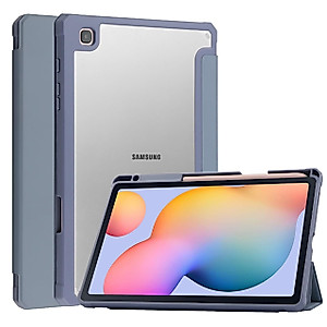 Compatible with Samsung Galaxy Tab S7/S8 11“ S6 Lite 10.4”2020/2022 Tablet Case Leather Tri-fold Ultra Thin Protective Cover (Color : Black, Size : for Tab A8 10.5)